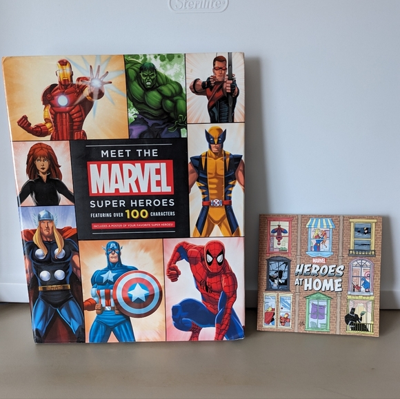 Marvel | Other | Marvel Book Set Meet The Super Heroes At Home 2p ...